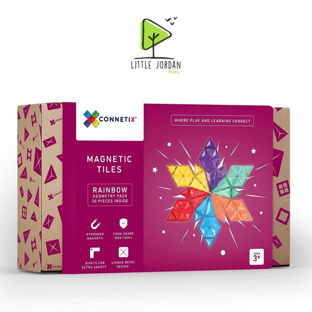 Jual Connetix Tiles Rainbow Geometry Pack 30 pc | Shopee Indonesia