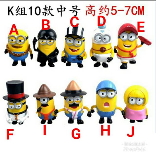 Jual JUAL SATUAN MINIONS topi kerucut pajangan miniatur cake topper ...
