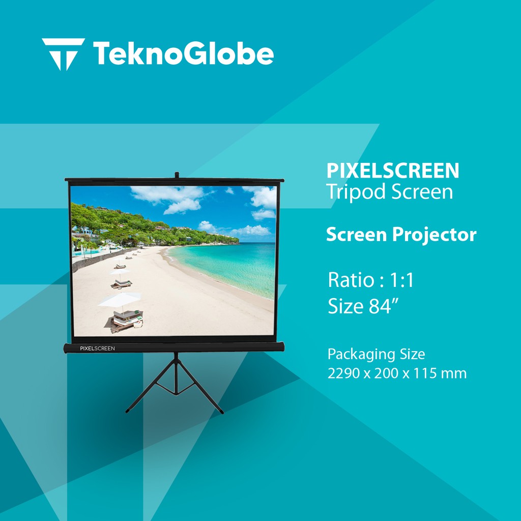 Jual PIXELSCREEN PROJECTOR SCREEN TRIPOD 84 INCH | Shopee Indonesia