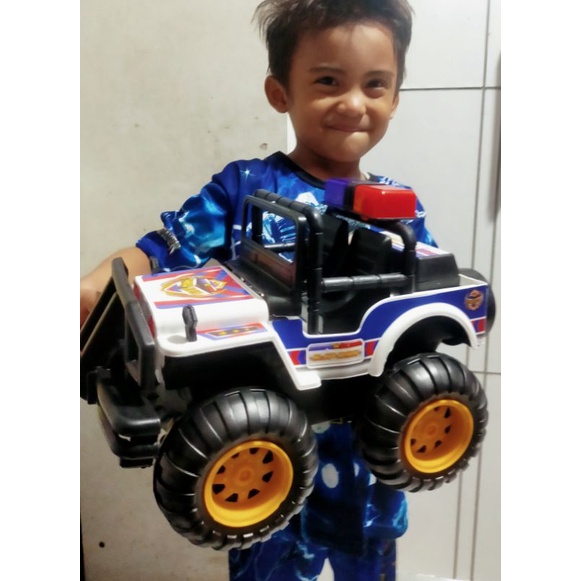 Jual OBRAL MURAH.... MAINAN MOBIL ANAK2 JEEP POLISI JUMBO | Shopee ...