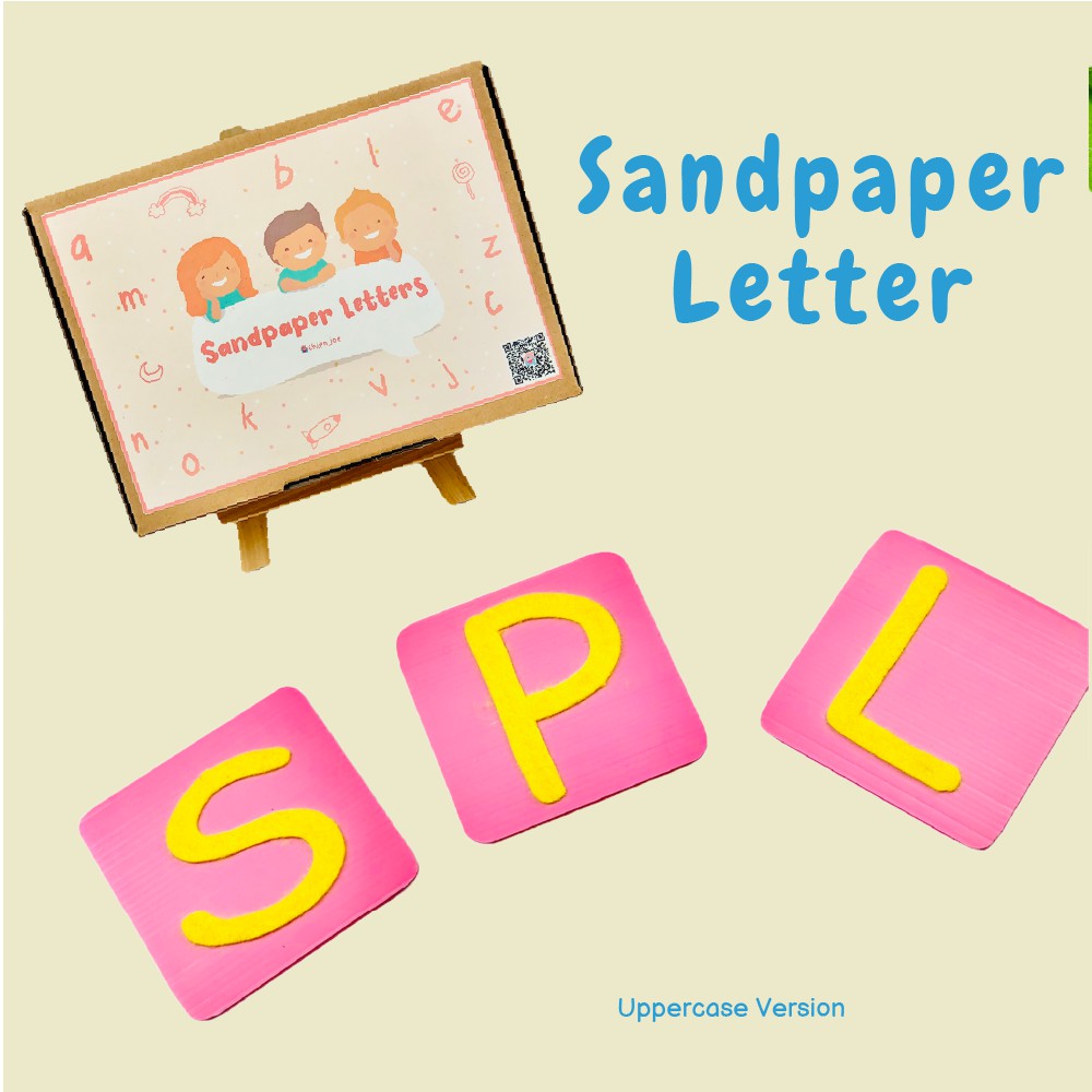 Jual mini SPL sandpaper letters DIY Montessori language Uppercase Huruf ...