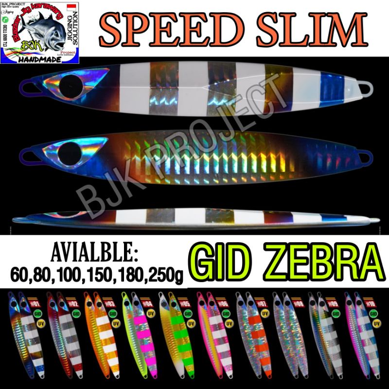 Jual METAL JIG SPEED SLIM 100g ZEBRA UV GID HIJAU UMPAN PANCING KILLER | Shopee Indonesia