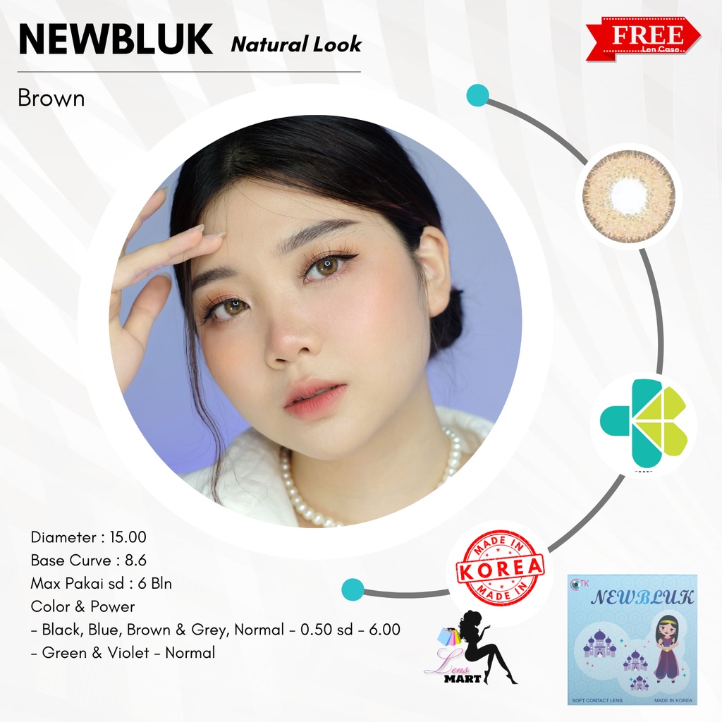 Jual Softlens Newbluk Dia. 15.00mm Natural Look By CTK - Normal ...
