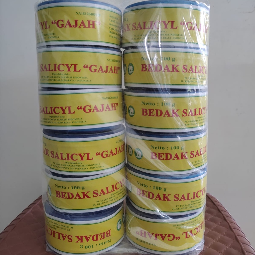Jual Gajah Bedak Salicyl Pot 100 Gr (1 Lusin = 12 pcs) | Shopee Indonesia