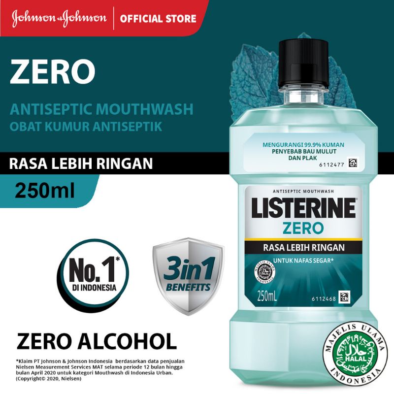 Jual LISTERINE COOL MINT ZERO Obat Kumur Antiseptik 250ml | Shopee ...