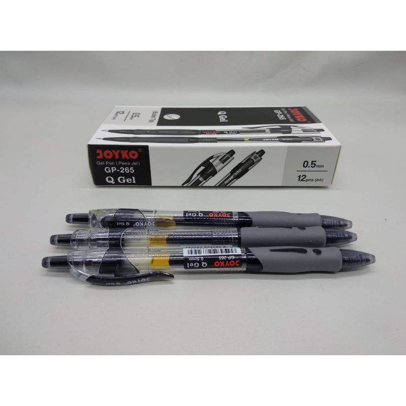 Jual Pen Cetek Gel Joyko GP-265 Pulpen Pena Hitam 0.5 mm ATK stationary | Shopee Indonesia