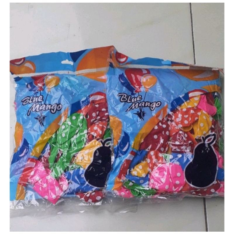 Jual Balon ulangtahun motif polkadot balon bintik warna warni isi 100 ...