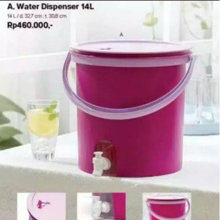 Jual Tupperware water dispenser purple 14ltr ungu tua | Shopee Indonesia