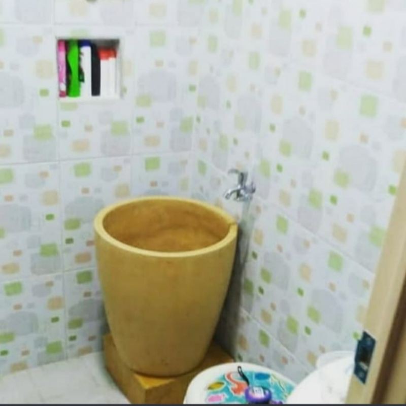 Jual Bak mandi etnik Bali dengan warna kuning gold | Shopee Indonesia