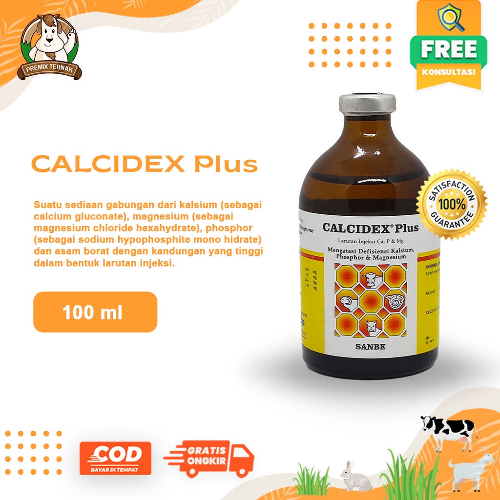 Jual CALCIDEX PLUS 100 ml - Obat Sapi Kambing Lumpuh Injeksi Ampuh ...