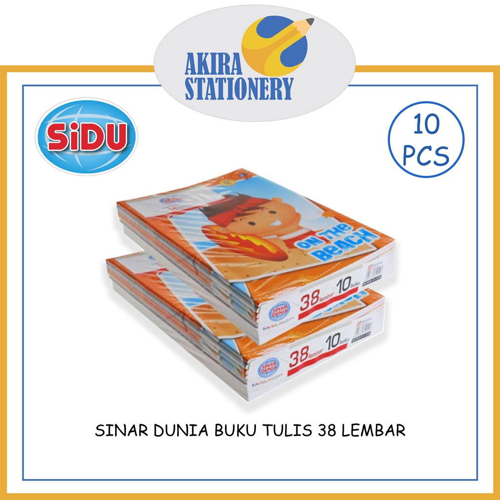Jual Buku Tulis SIDU 38 Lembar ( 10 Pcs ) / Buku Sekolah SINAR DUNIA 38 ...
