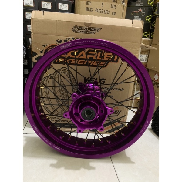 Jual velg supermoto Scarlet 300 350 crf 150 Wr 155 l velg Scarlet ...