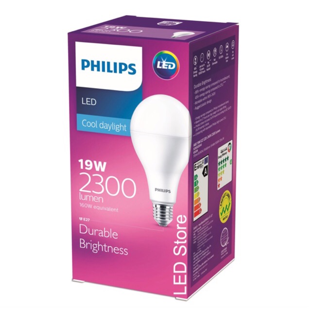 Jual Lampu Bohlam LED Philips 19 Watt 19W 19Watt 19 W (Nyala Putih) | Shopee Indonesia
