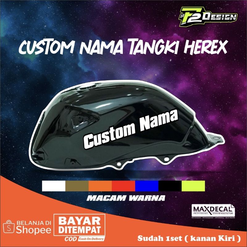 Jual Sticker tangki herex hologram maxdecal / sticker hologram custom ...