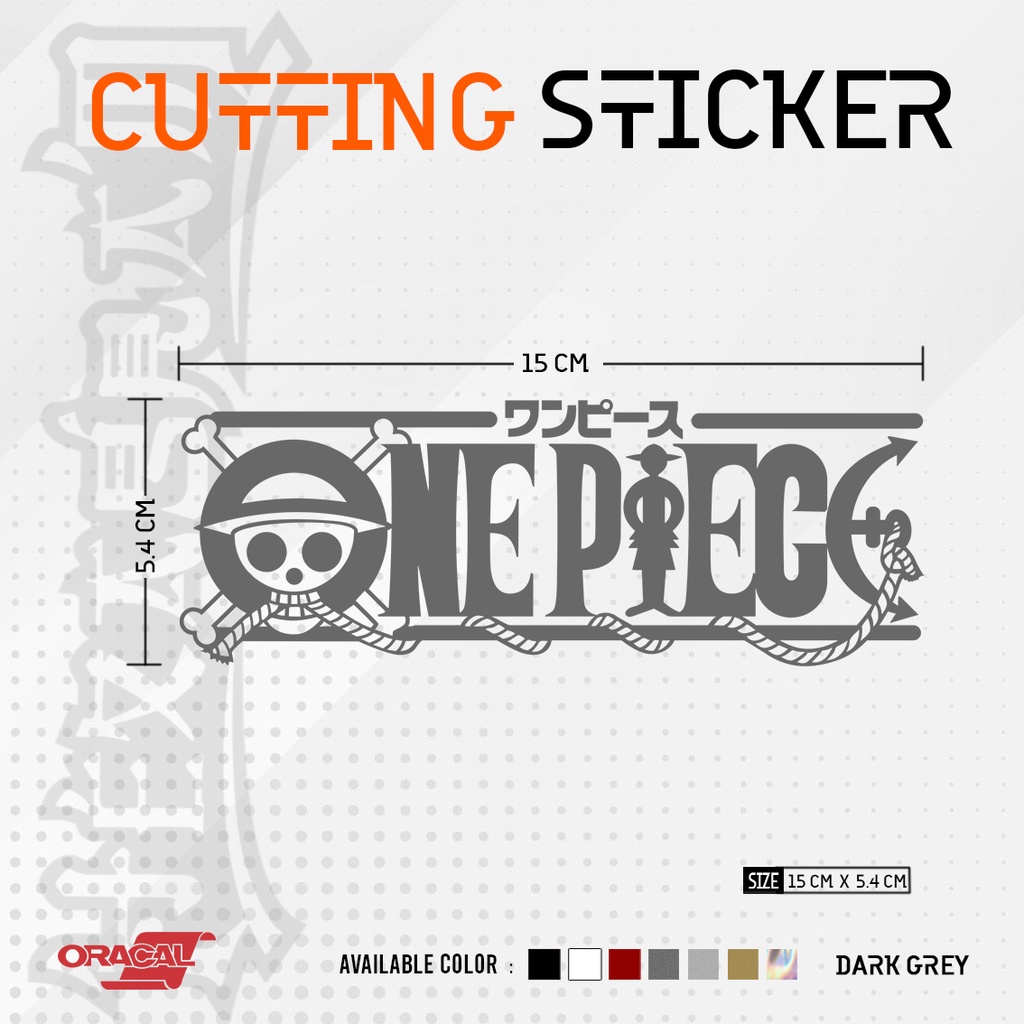 Jual Cutting Sticker Anime One Piece Text Logo Small | Stiker Cutting ...