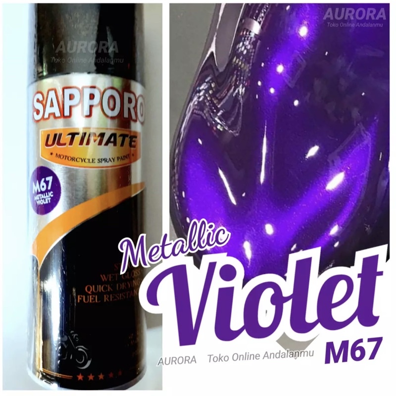 Jual Sapporo Ultimate Violet Metallic M67 Ungu Metalik 400ml Cat ...
