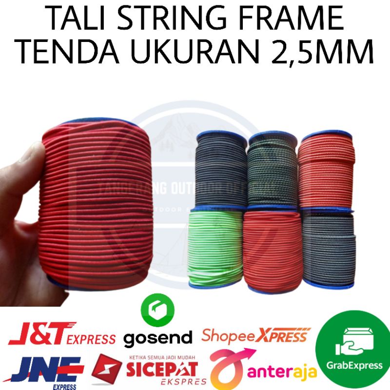 Jual Tali String Frame Flysheet Tenda ukuran 2,5mm Per Roll | Shopee ...