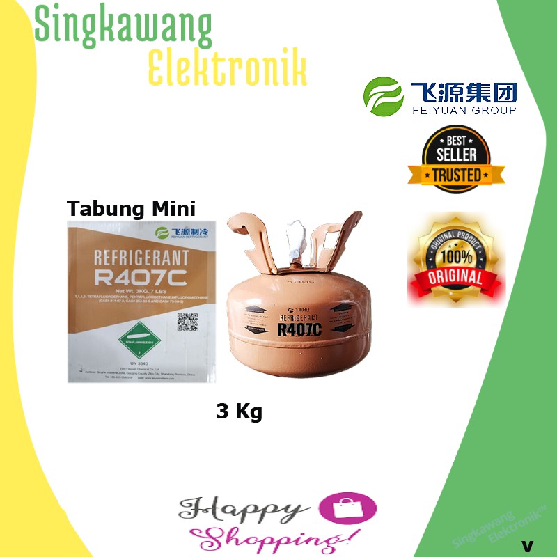 Jual REFRIGERANT R407C 3KG Tabung Mini | Shopee Indonesia