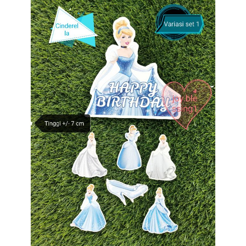 Jual TOPPER BIRTHDAY PUTRI princess CINDERELLA | Shopee Indonesia