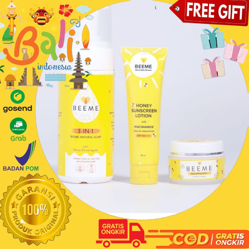 Jual BEEME NOURISHING BALM / BEEME SUNSCREEN LOTION SPF 50 ++ / BEEME ...