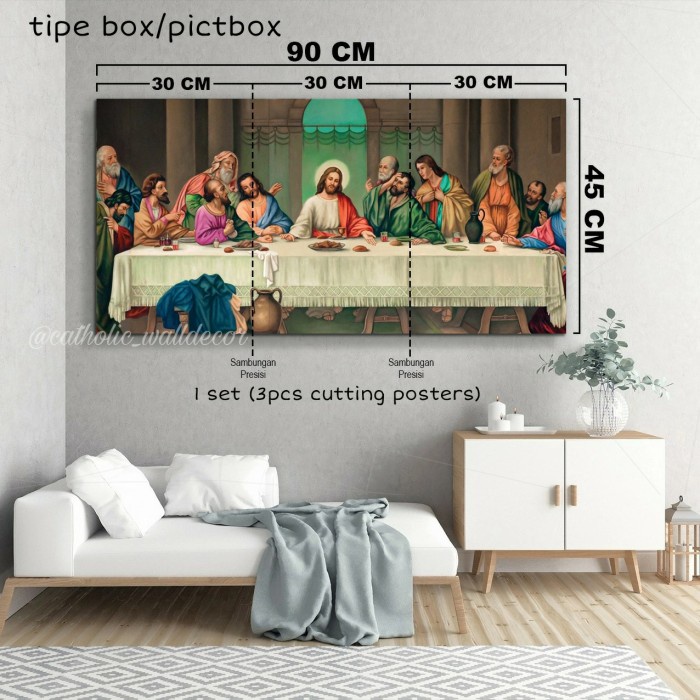 Jual Hiasan dinding Kristen Katolik Perjamuan Terakhir Last Supper 03 ...