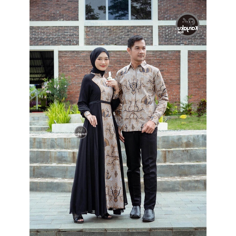 Jual GAMIS BATIK COUPLE KEMEJA PANJANG GAMIS WISUDA GAMIS KONDANGAN ...