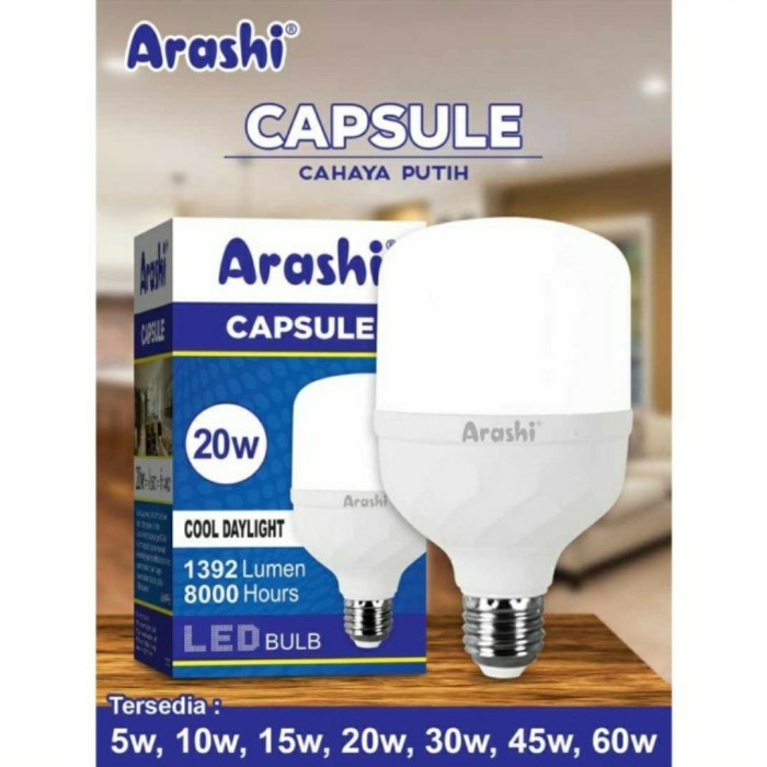 Jual Lampu Led ARASHI CAPSULE 10 Watt - Bohlam Anti Pecah - Body Besar | Shopee Indonesia