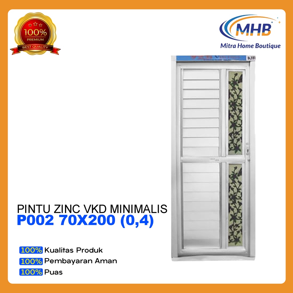 Jual PINTU KAMAR MANDI ZINC VKD MINIMALIS P001 & P002 UKURAN 70X200 (0 ...