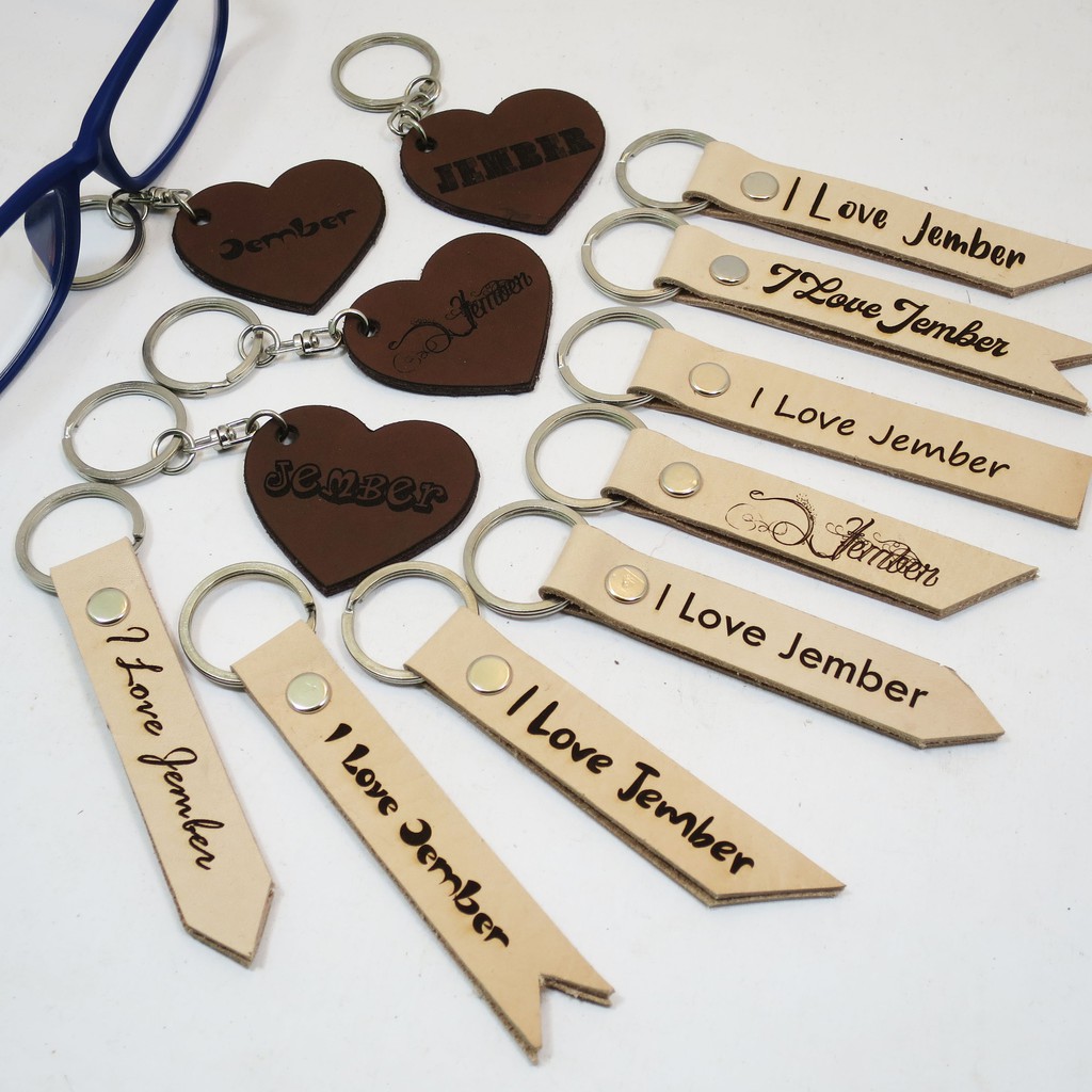 Jual Gantungan Kunci Kulit Custom Leather Keychain Minimalist Keychain ...