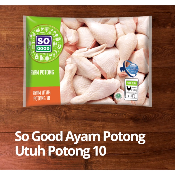 Jual So Good Ayam Utuh Potong 10 Frozen Food Berat 1-1.1kg | Shopee ...