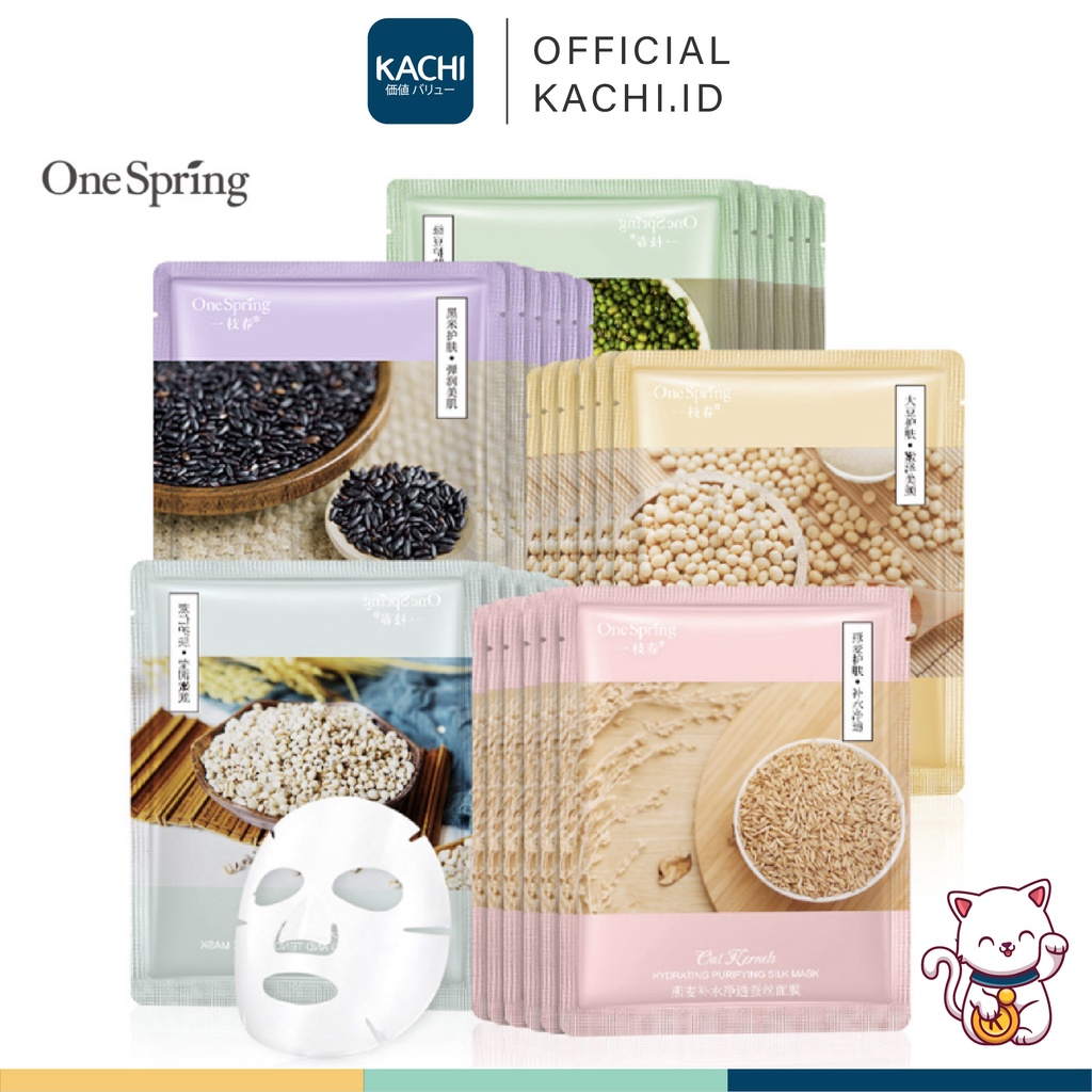 Jual KACHI - ONE SPRING Seed Oat Facial Mask Masker Wajah Biji Original ...