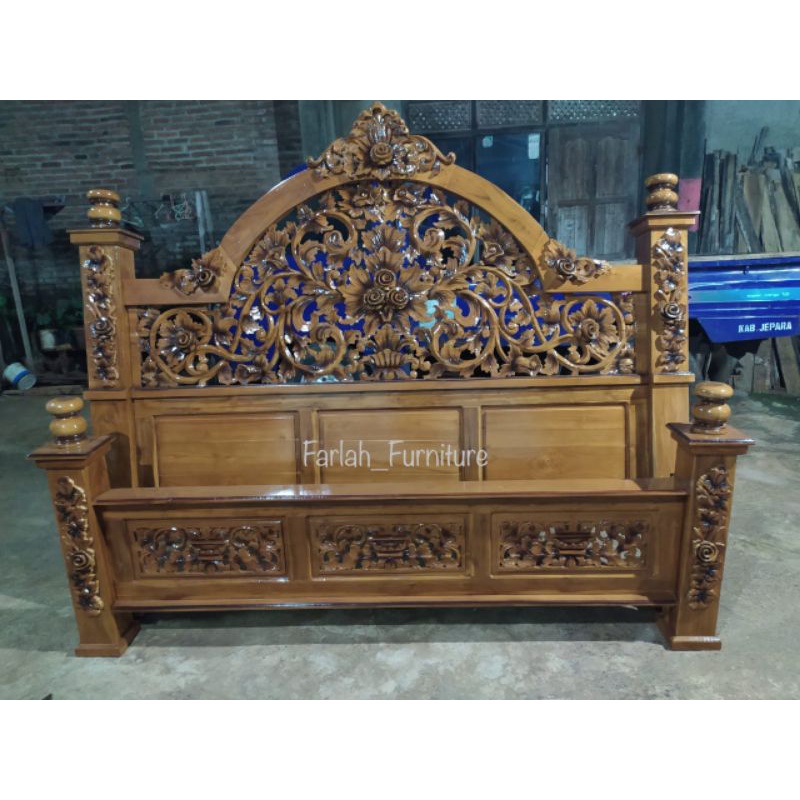 Jual DIPAN UKIR MINIMALIS KAYU JATI TEMPAT TIDUR BED RANJANG DIVAN KDI ...