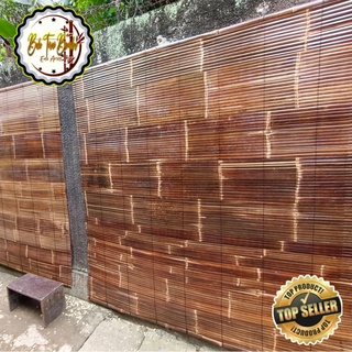 Jual Krey,Tirai,kre,krei Bambu hitam/wulung asli kulit Uk. L.50cmxT.200cm sudah di vernis ...