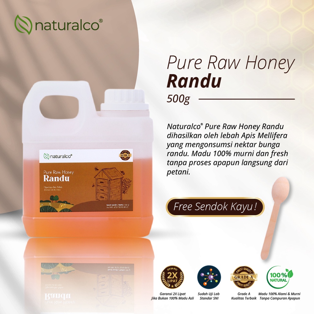 Jual Madu Asli Randu 500g Naturalco Grade A 100% Alami Pure Raw Honey ...