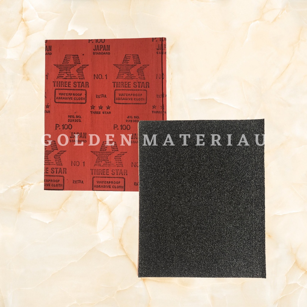 Jual Amplas Kain / Waterproof Abrasive Cloth Lembaran THREE STAR ...