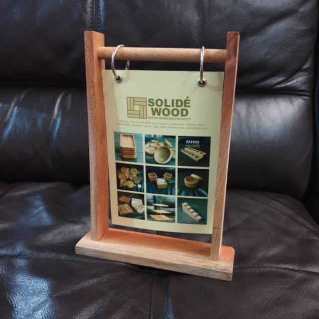 Jual Eco tent card kayu RUSTIC tempat gantungan menu / kalender ...