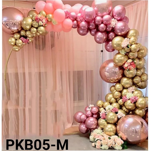 Jual PKB05-M Balon latex 5 inch 1 pak isi 100 metalik tebal aneka warna ...