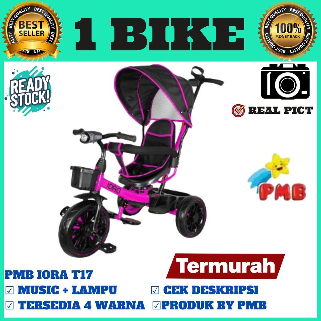 Jual sepeda roda tiga anak PMB IORA T-17 | Shopee Indonesia