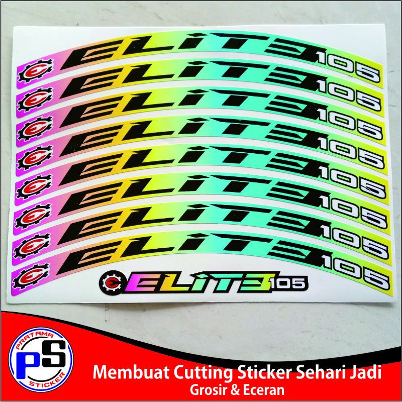 Jual Sticker Decal Rims Velg 20 Elite Sepeda Minion rem jepit | Shopee ...