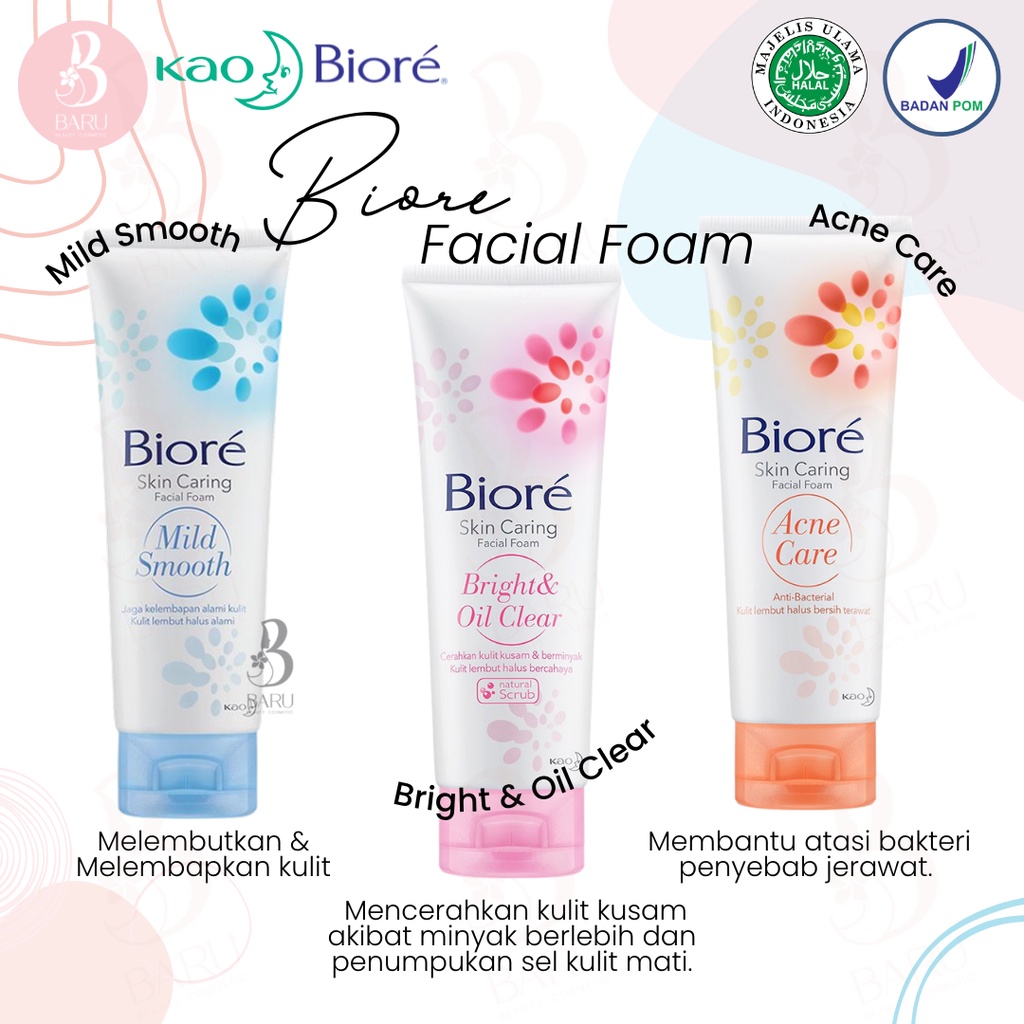 Jual BIORE Facial Foam Series | Sabun Wajah | Permbersih Wajah ...