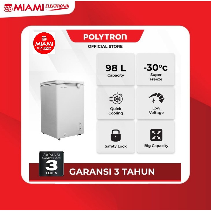 Jual POLYTRON PCF 118 / PCF118 Chest Freezer 100 Liter | Shopee Indonesia