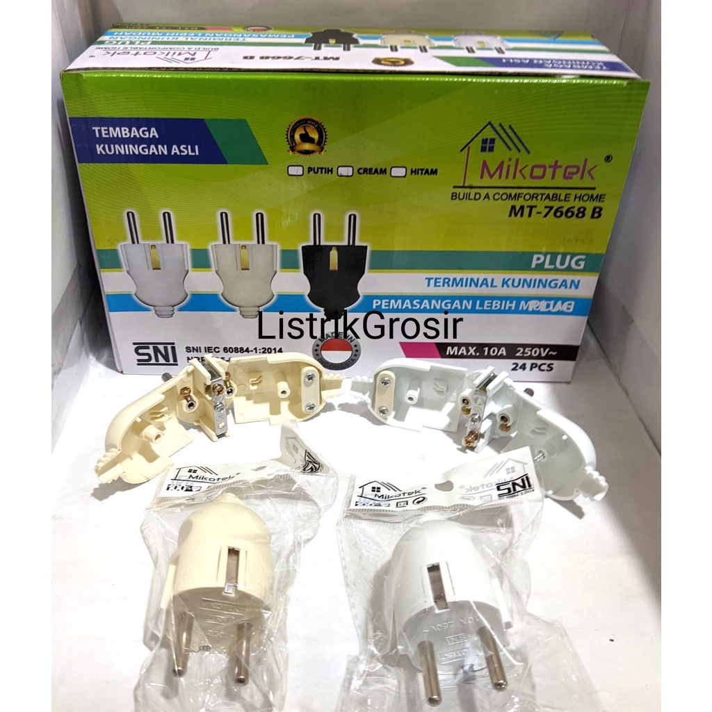 Jual Steker Arde + Buntut Mikotek SNI Colokan Bulat Kuningan Bagus ...