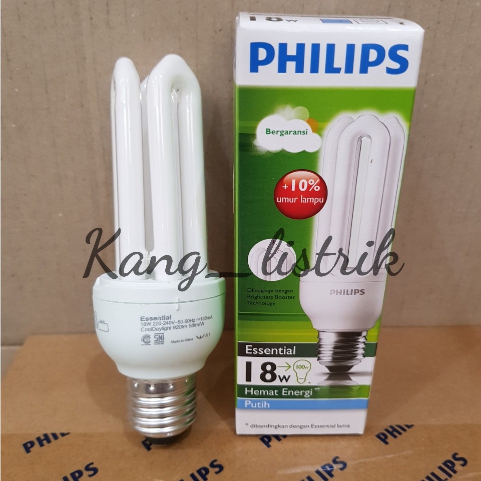 Jual Philips Essential 5w, 8w, 11w, 14w, 18w, 23w PUTIH | Shopee Indonesia