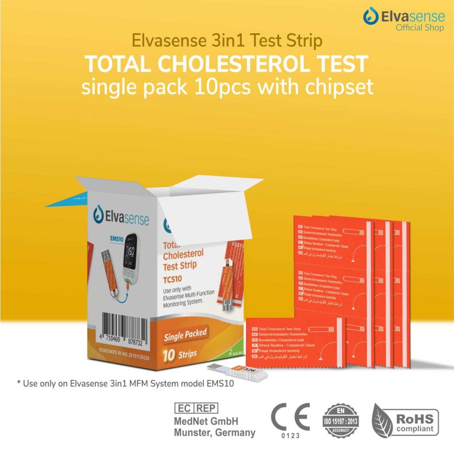 Jual Elvasense Strip Kolestrol - Strip Elvasense Kolestrol - Refil ...