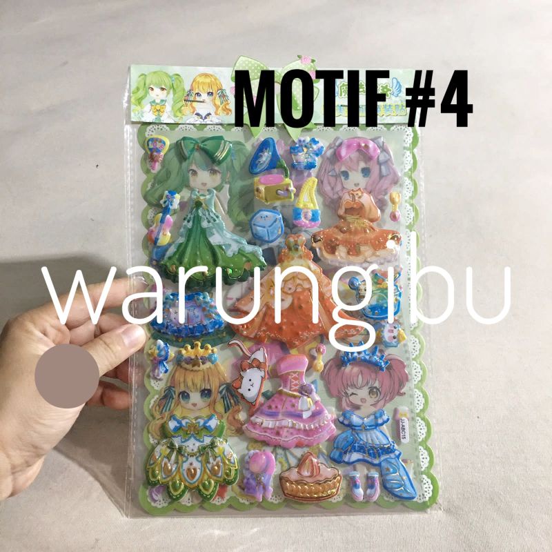 Jual Dress Up Kids Anime Sticker Gambar Tempel Timbul Stiker Boneka ...