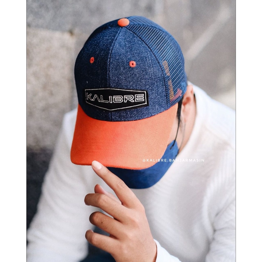 Jual KALIBRE TOPI NAVY ORANGE 991534485 | Shopee Indonesia