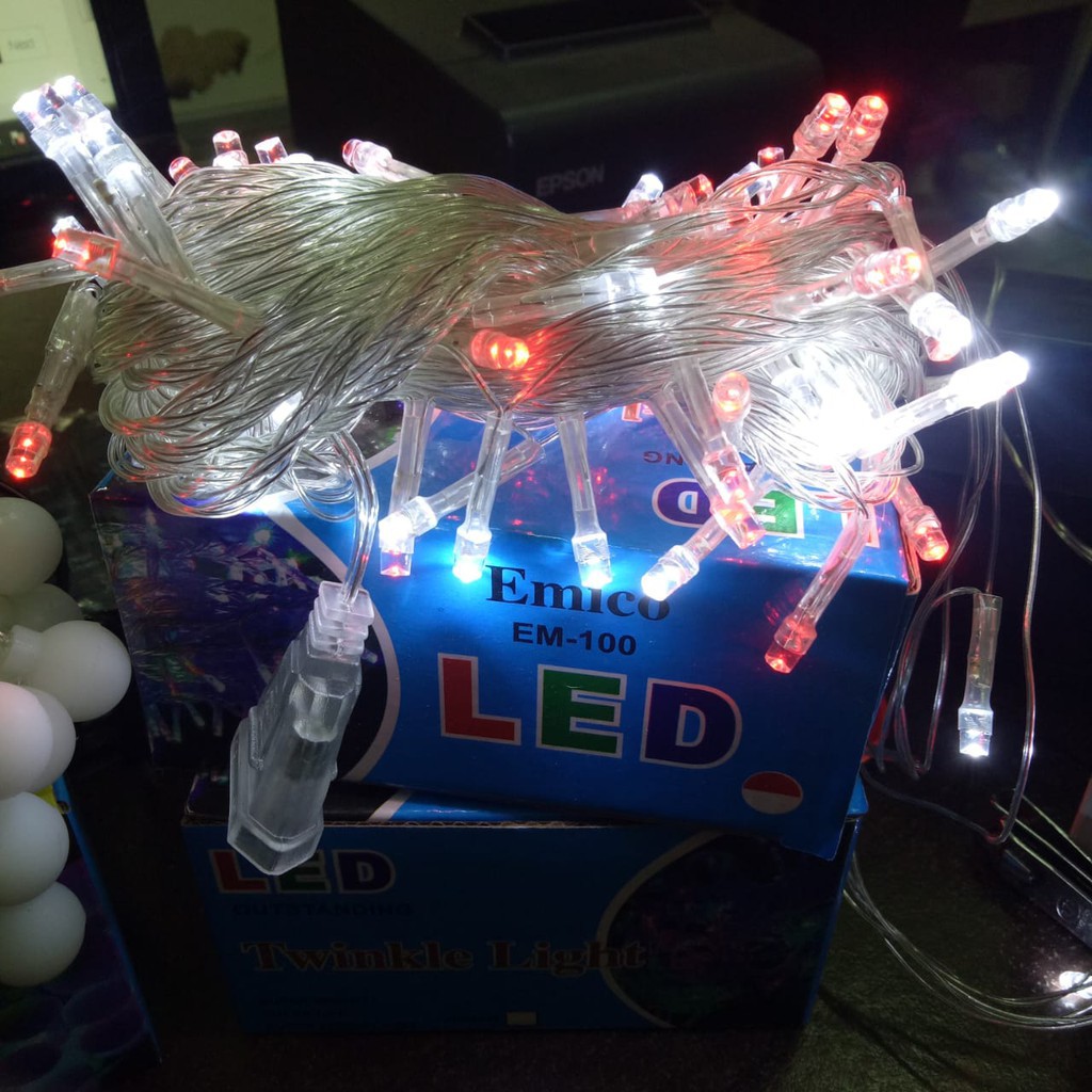Jual Lampu Hias Dekorasi NATAL LED 14 M warna | Shopee Indonesia