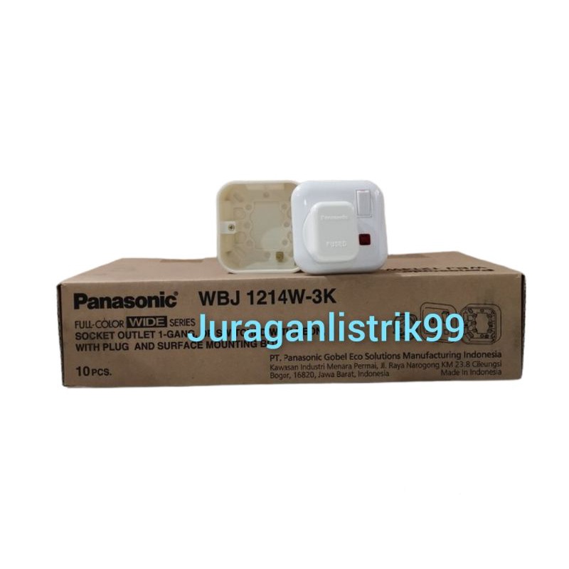 Jual PANASONIC STOP KONTAK AC SET WBJ1214W / STEKER AC / STOP KONTAK AC ...