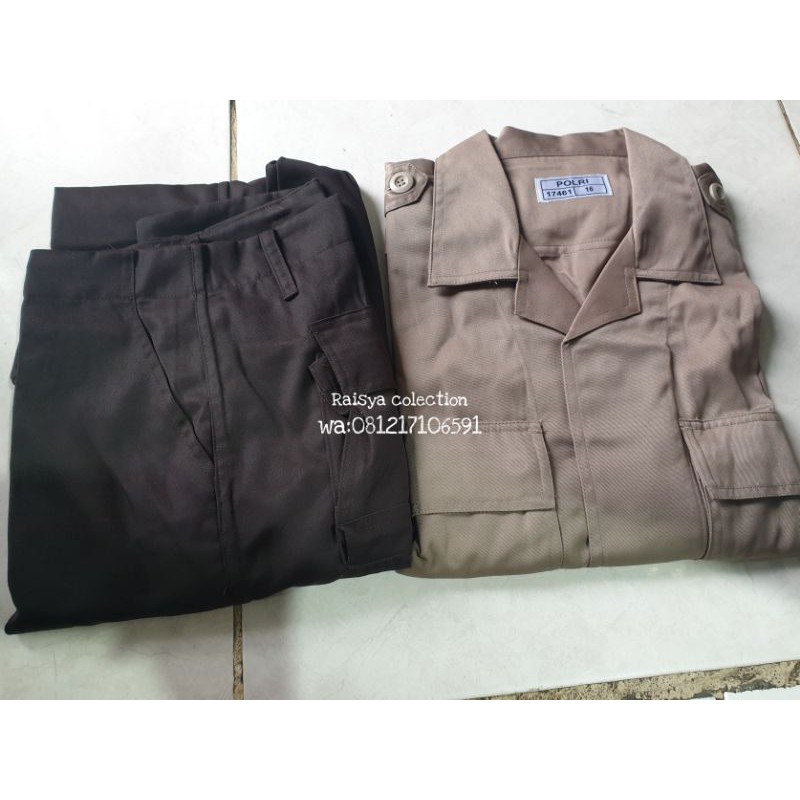 Jual seragam pdl kempol polri /seragam polisi/seragam pramuka | Shopee ...