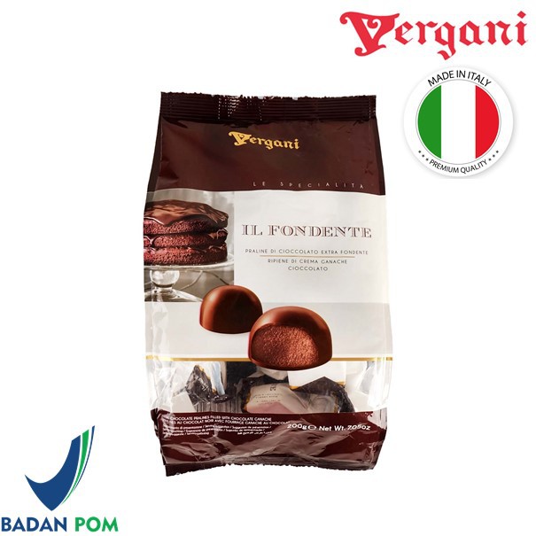Jual Vergani Il Fondente / Dark Chocolate with Chocolate Cream 180gr ...